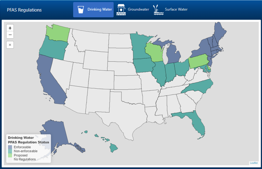 PFAS Regulatory Criteria Map | Integral Consulting PFAS Regulatory Criteria Map | Integral Consulting